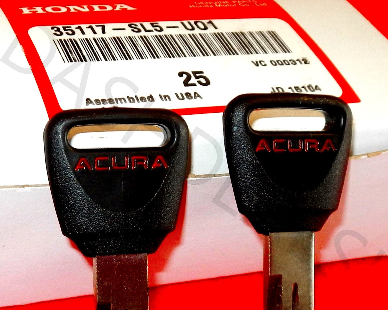 2 Genuine Honda Acura Integra Civic Master Key Blank 35117-SL5-U01 ...
