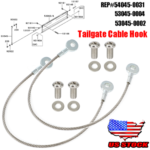 2x Tailgate Cable Hook Kit Set For Kawasaki Mule 3010 4010 Teryx #750 54045-0031 | eBay