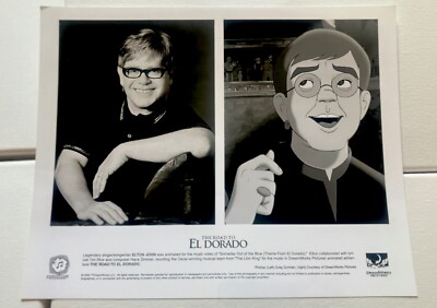 Elton John • 8 x 10 B & W •Promo Photo • DreamWorks 1997 • The Road to ...