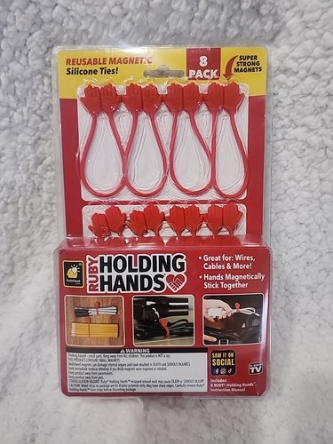 Ruby Holding Hands Ultra-Powerful Magnetic Silicone Zip Ties, AS-SEEN ...