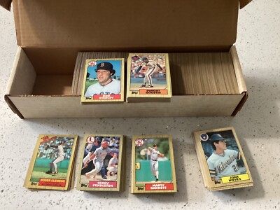 1987 Topps Baseball Complete Set #1-792 Larkin, McGwire, Jackson, Bonds ...