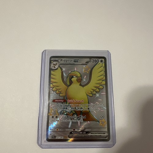 Pidgeot Ex 221/091 Shiny Holo Rare Paldean Fates PAF Pokemon TCG NM ...