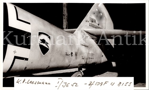 A002 Foto Wehrmacht Archiv Repro Luftwaffe Flugzeug Me109 JG52 Emblem ...