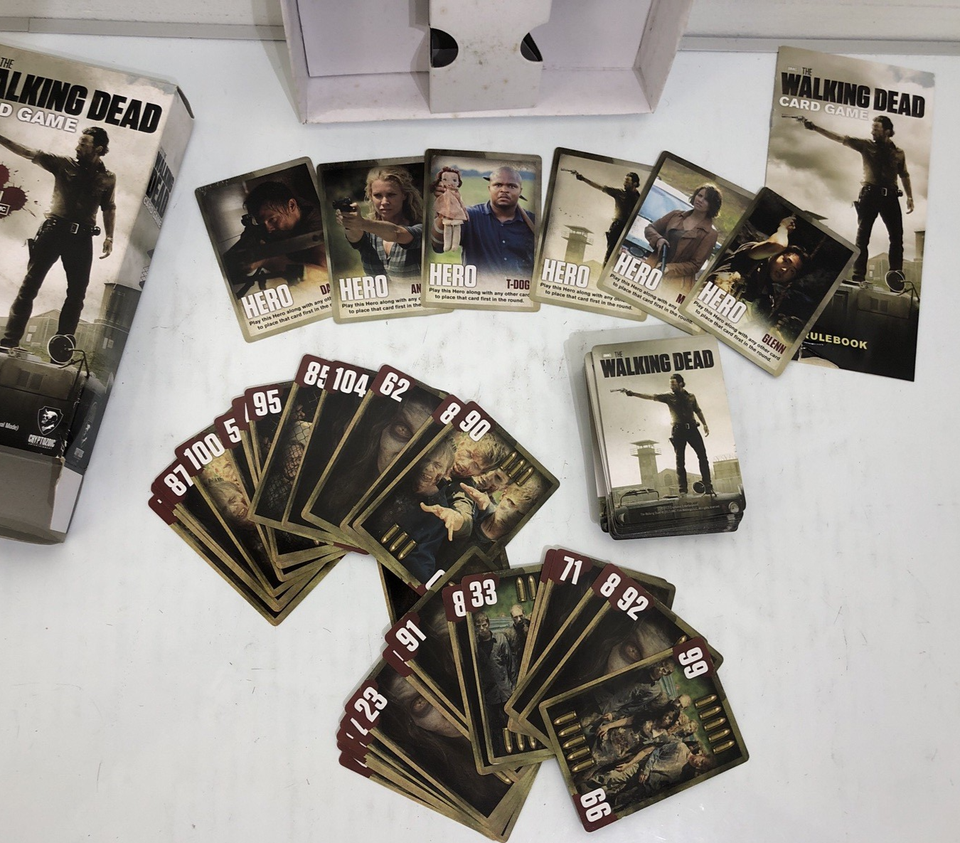The Walking Dead Card Game Factory COMPLETE Cards Directions Box ...