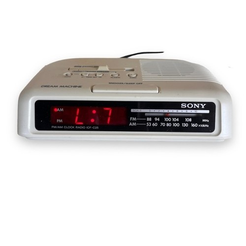 Vintage Sony Dream Machine Clock Radio Battery Backup Model ICF C25 ...