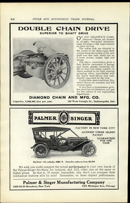 1910 PAPER AD CAR AUTO Palmer Singer Six-Sixty Automobile NY | eBay