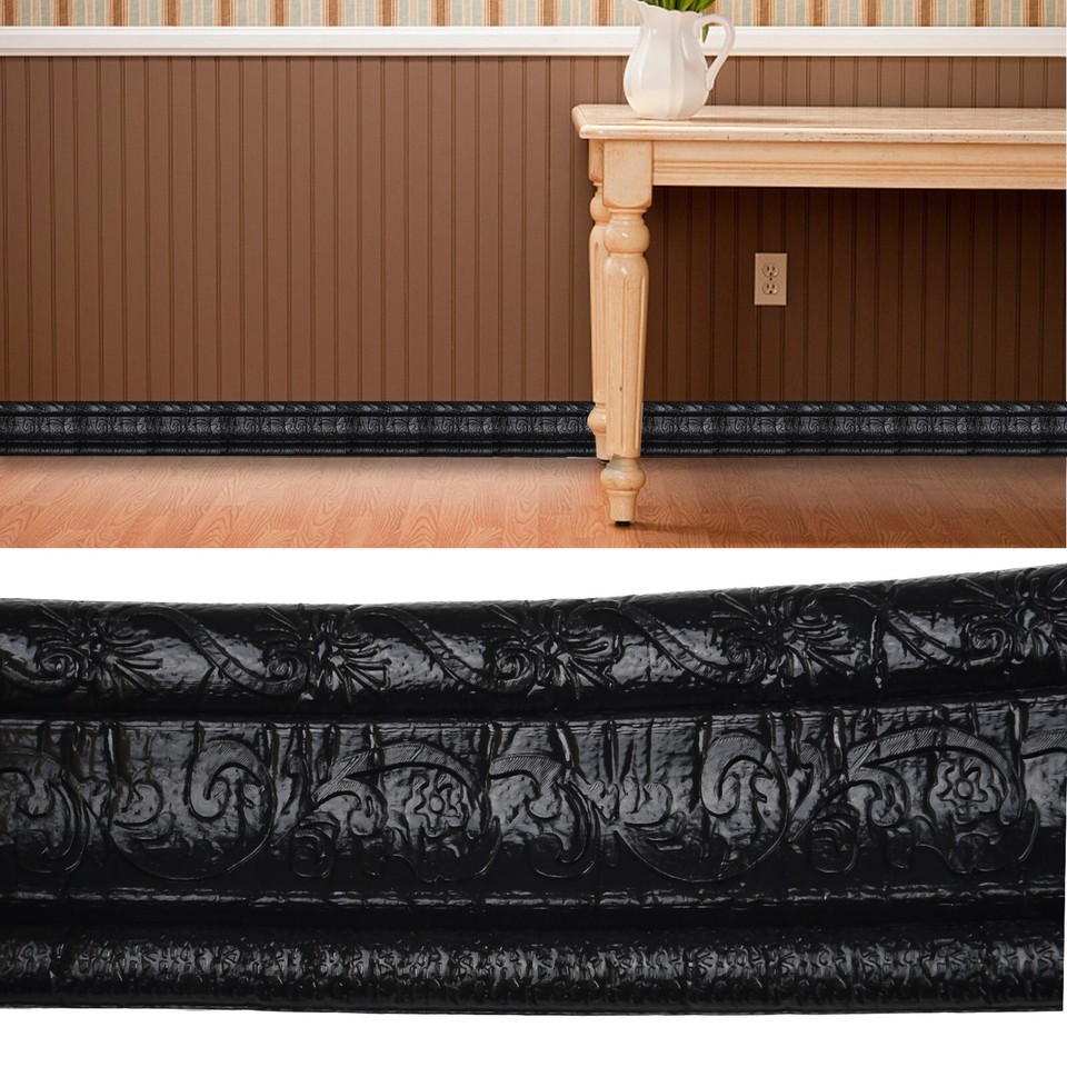 Self-Adhesive 3D Wall Edging Strip Sticker Waist Line 9 Colours Home ...