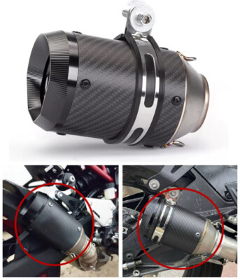 Motorcycle Exhaust Pipe Modified Pipe 51MM Universal Accessories Carbon ...