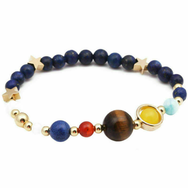 Charm Universe Solar System Eight Planets Stone Adjustable Bracelet ...