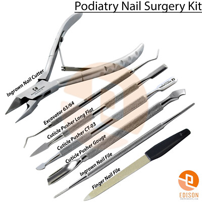 Podiatry Nail Surgery Kit Toe Nail Cutter Ingrown Nail Clipper Cuticle ...