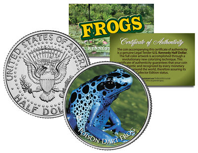 POISON DART FROG * Collectible Frogs * JFK Kennedy Half Dollar US ...