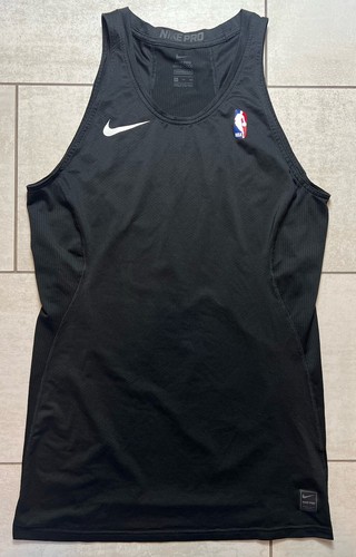 Nike NBA Pro Player Issued Compression Tank Top Black Undershirt Size ...