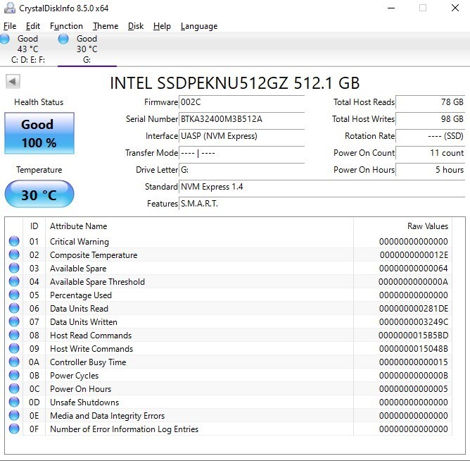 LOT OF 5,2280 M.2 Intel 670p 512GB M.2 NVMe Internal SSD (SSDPEKNU512GZ ...
