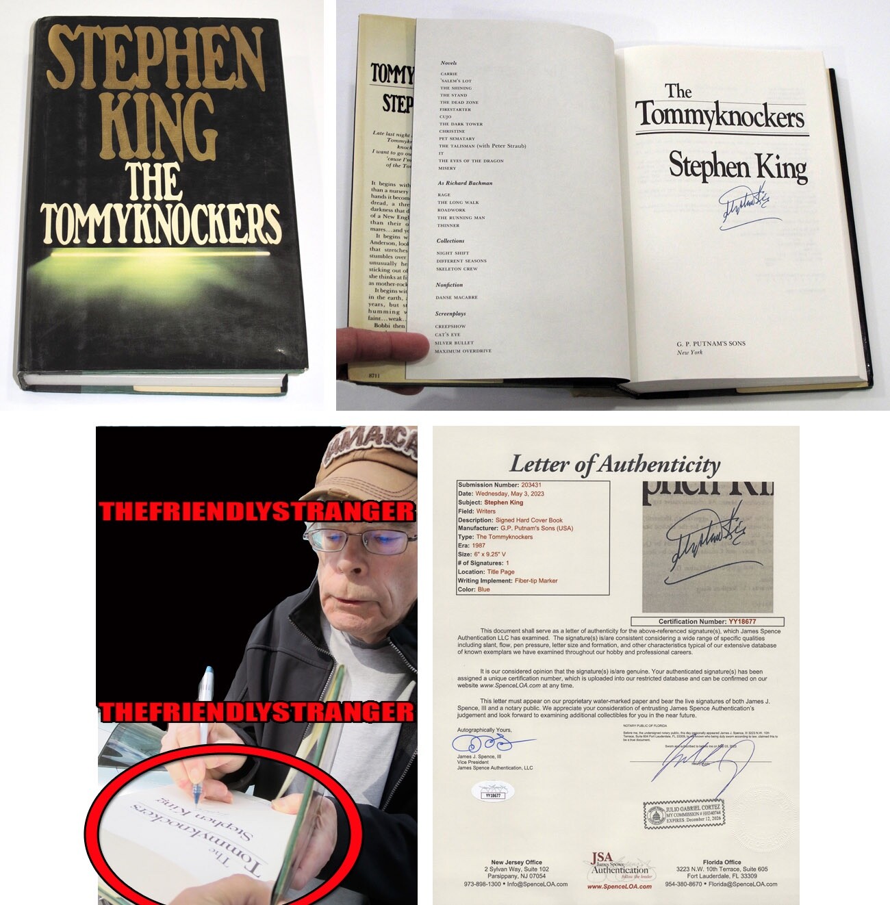 Stephen King Autographed Memorabilia | Signed Photo, Jersey ...