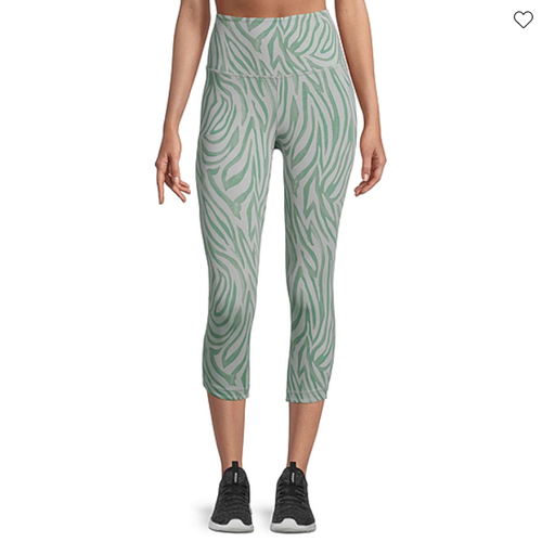 Xersion Mid Rise Workout Capris Sizes XS, S, XXL Balsam Green Zebra New | eBay