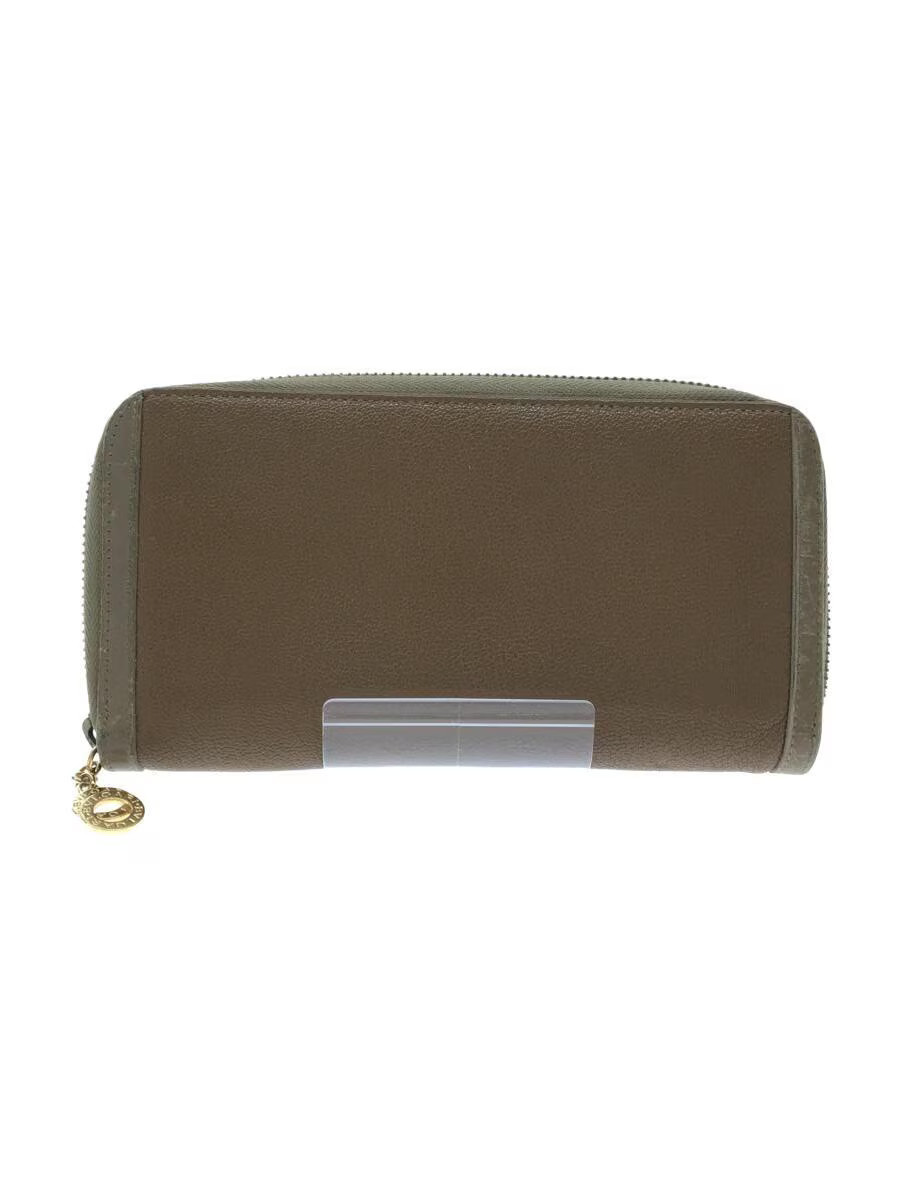 BVLGARI Topiotondo Round Zip Long Wallet PVC BEG C2469 Leather part has ...