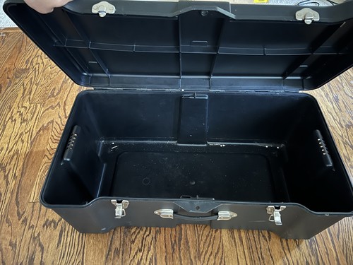 CONTICO 23.5 Gal Deluxe Black Tool Box Storage Trunk Locker Storage ...