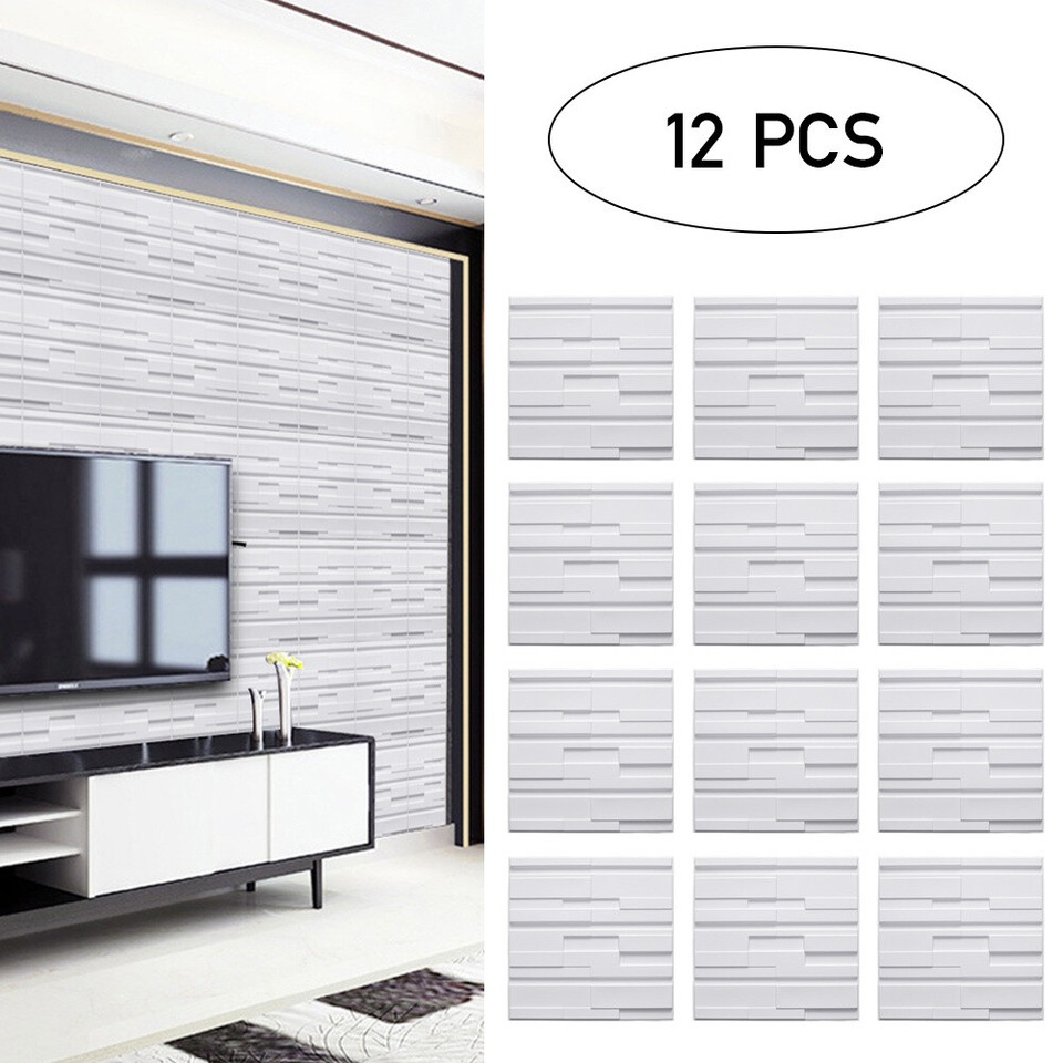 12x Kitchen 3D Wall Panels Covering PVC Cladding Wallpaper Decorative ...