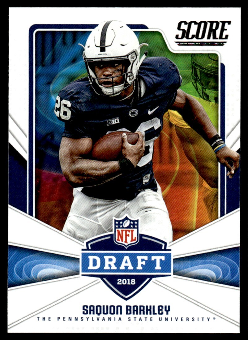 2018 Score NFL Draft Saquon Barkley Rookie Penn State Nittany Lions #6 ...