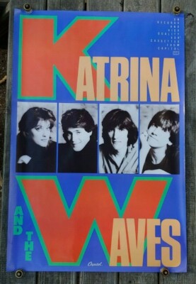 Original 1985 KATRINA & THE WAVES In-Store PROMO POSTER Capitol Records ...