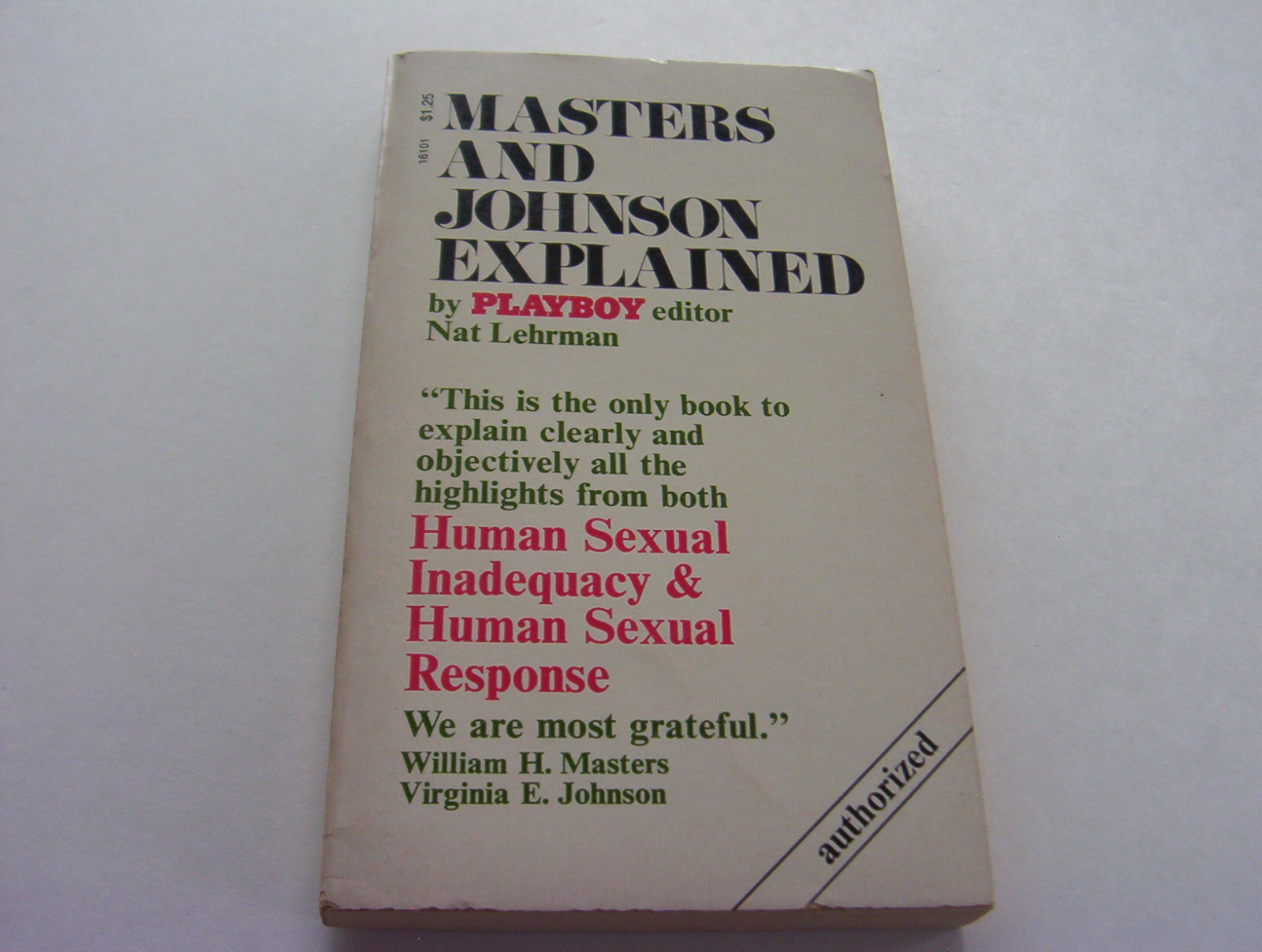 MASTERS AND JOHNSON EXPLAINED 1970 NAT LEHRMAN STUDY OF HUMAN SEXUALITY ...