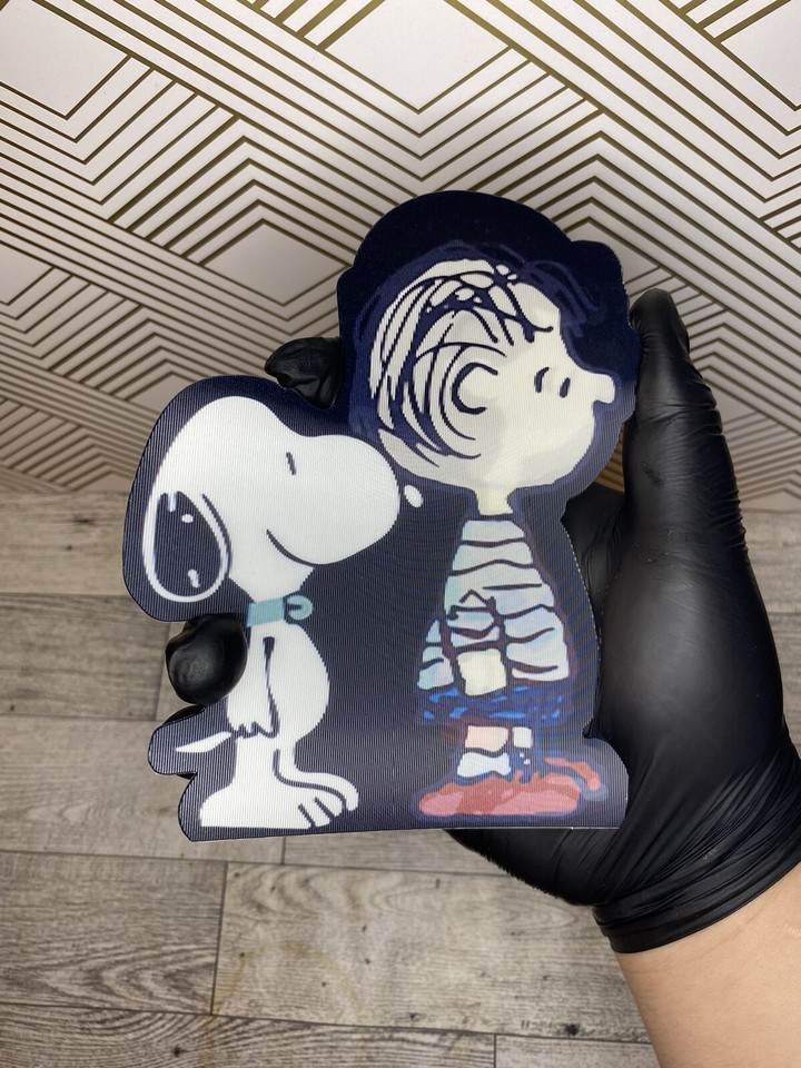 Peanuts Charlie Brown, Lucy and Linus 3D Lenticular Motion Car Sticker ...