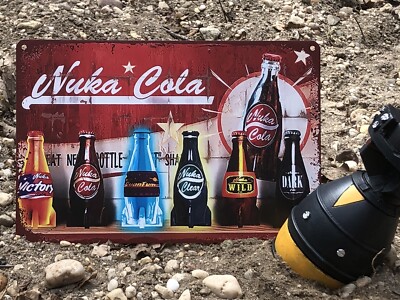 Fallout Nuka Cola & More MULTI LISTING Printed Metal Signs Worn Edges ...