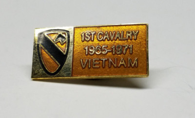 Vintage Military Vietnam 1st Cavalry 1965-1971 Gold Metal Lapel Hat Pin ...