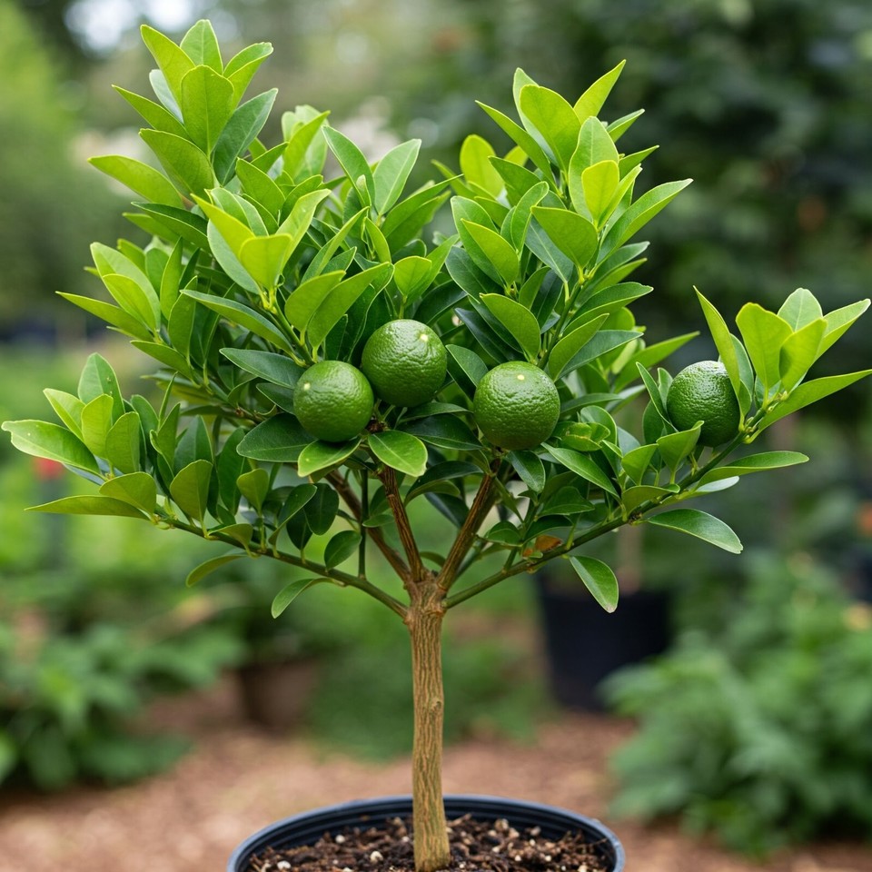 Lime Tree Dwarf Persian (Bearss) Lime Tree in 1 gal 2-3 ft Tall Citrus ...