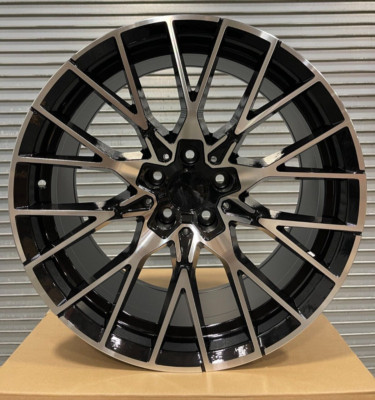 19" RIMS WHEELS BLACK MACHINE 5x112 FITS BMW 3 series 4 series 5 series ...