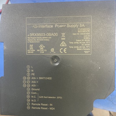 SIEMENS 3RX9503-0BA00 AS INTERFACE POWER SUPPLY Input 120/240VAC Output ...