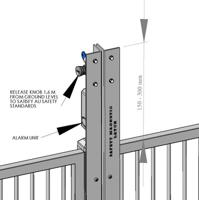 Pool Gate Safety Latch - MAGNETIC GATE LATCH - with Remote Control ...
