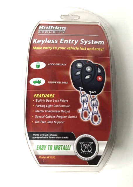 Bulldog KE1702 Keyless Entry System Remote Auto Lock Car Security for ...
