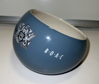 Vintage Retro MCM B.O.A.C British Airways Space Age Ceramic Bowl Dish ...