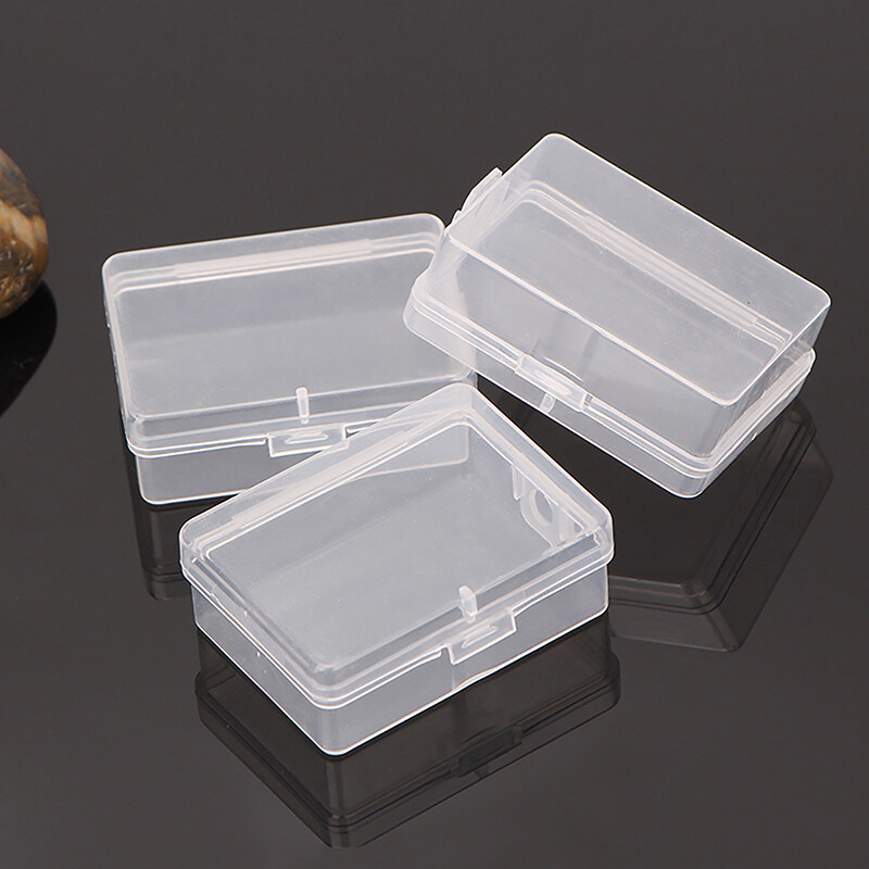 Plastic Transparent Storage Box Square Small Items Case Packing Boxes ...