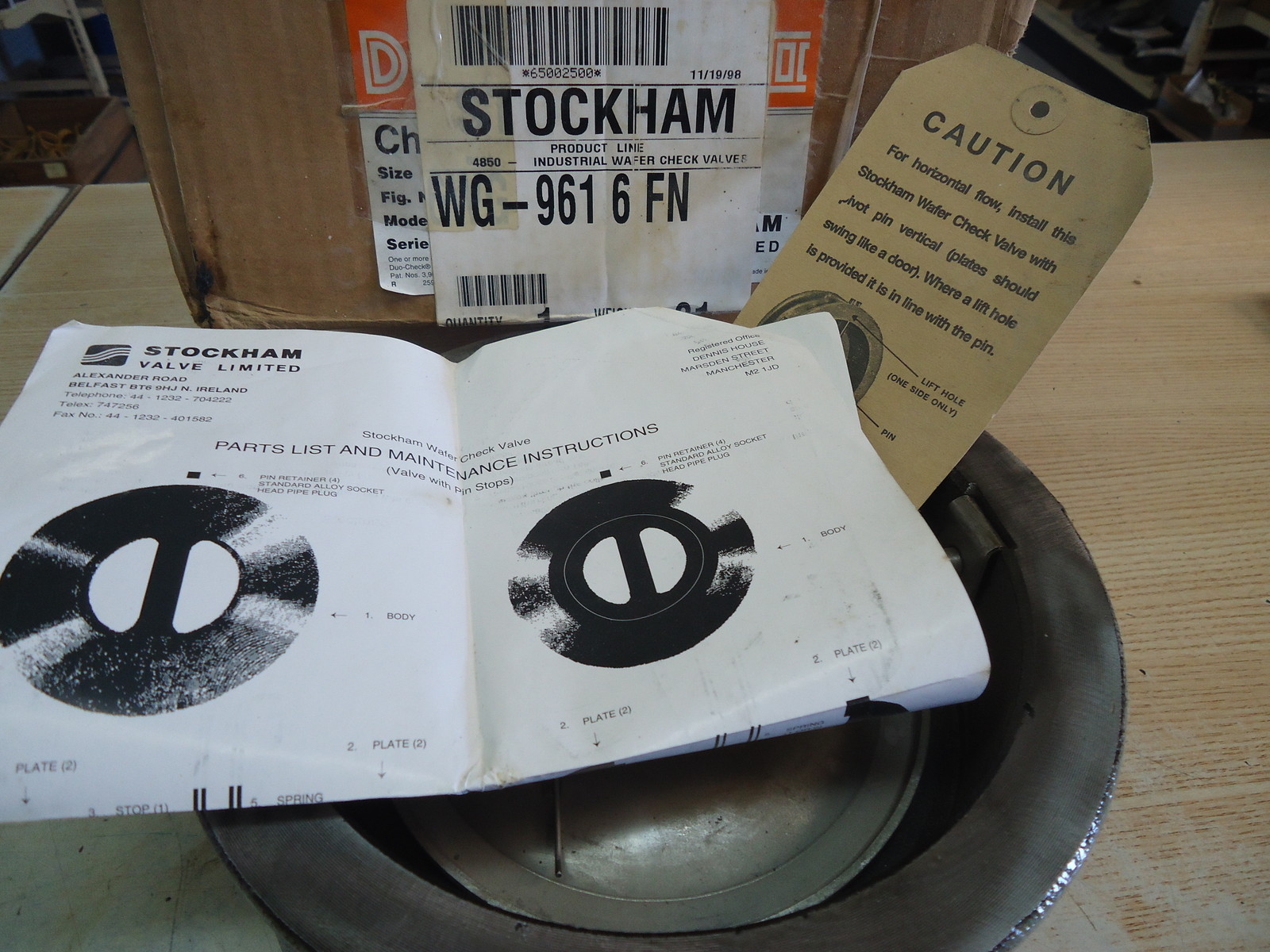 Stockham WG-961 6 FN Wafer check valve Size 6 8063AD | eBay