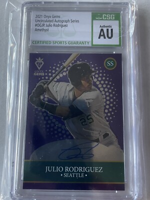 2021 JULIO RODRIGUEZ #OGJR Onyx Gems Uncirculated Autograph CSG /10 ...