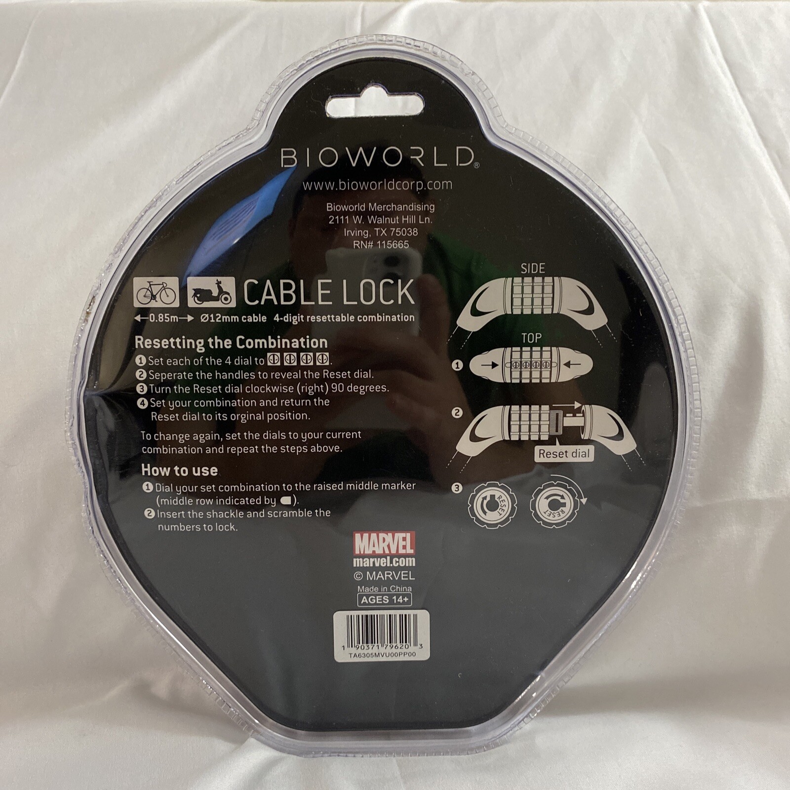 Deadpool Cable Combination Lock for Bicycle Marvel Comics for sale ...