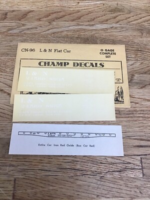 Champ Decals O Gauge CN-96: Louisville & Nashville L&N Flat Car | eBay