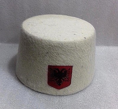 ALBANIA TRADITIONAL WOOL HAT FOLK QELESHE PLIS-HANDMADE-WOOL-EAGLE ...