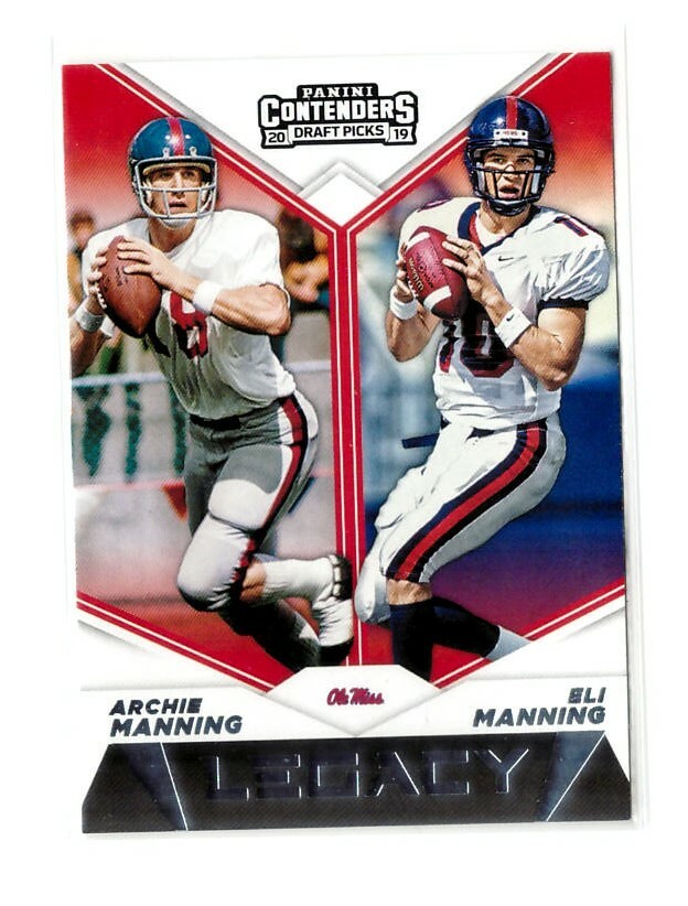 2019 Panini Contenders Draft Picks Legacy #10 Eli Manning / Archie ...