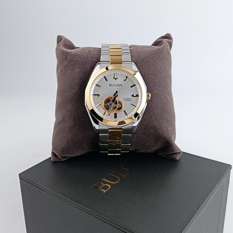 Bulova Classic Surveyor 98A284 Gold/Silver Men Automatic Watch ...