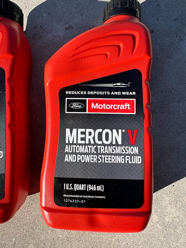 2 (1) Quart bottles MOTORCRAFT MERCON V ATF Automatic Transmission ...