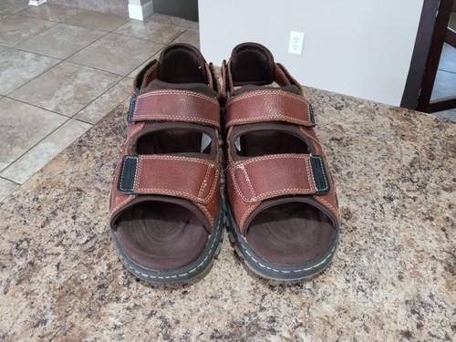 Earth Shoe Highlander Men Size 8.5 Brown Leather Sandals | eBay
