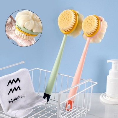 Two Sided Bath Body Brush Back Shower Exfoliating Friction Clean ...