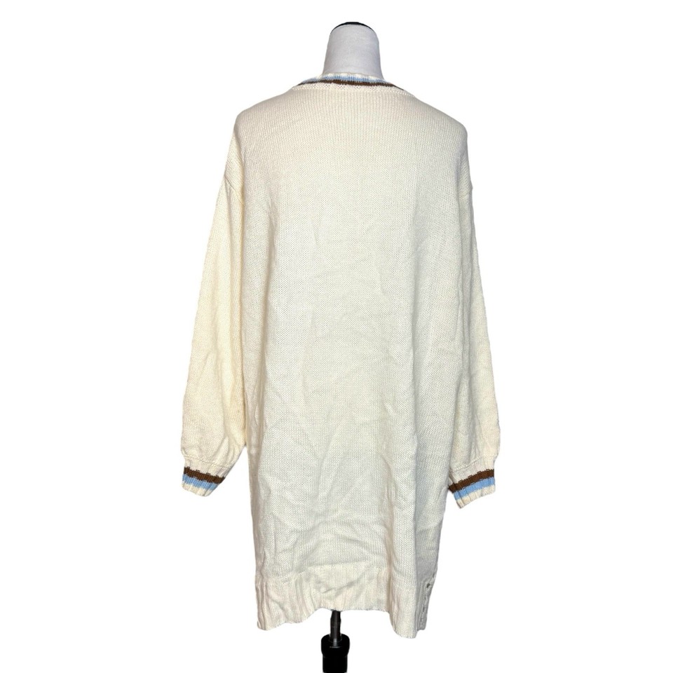 Y2K Boho Crochet Granny Square Knit Duster Cardigan Size L Multicolor ...