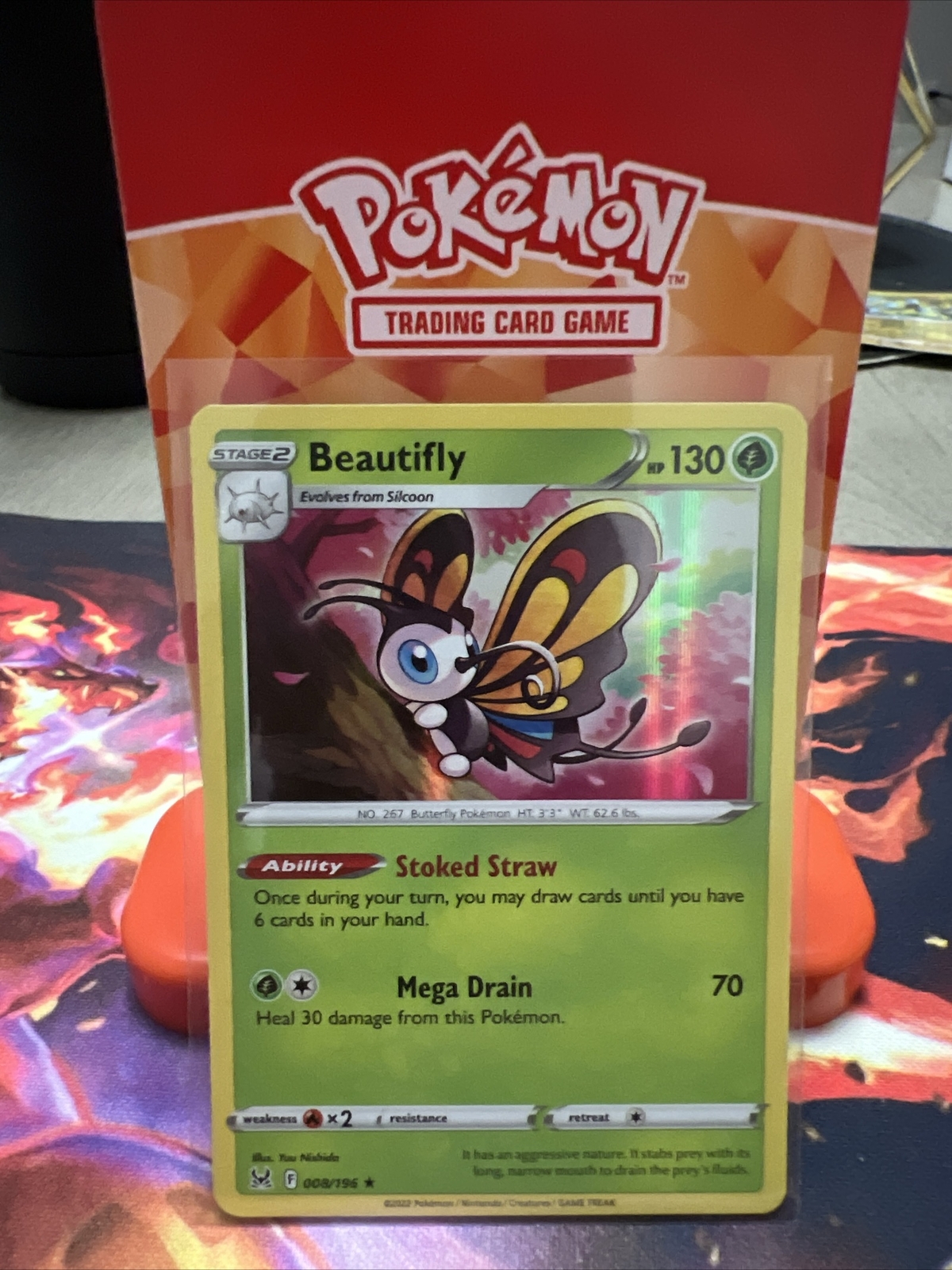 Beautifly 8/196 Lost Origin Holo Rare Pokemon Card TCG 008/196 Pokémon ...