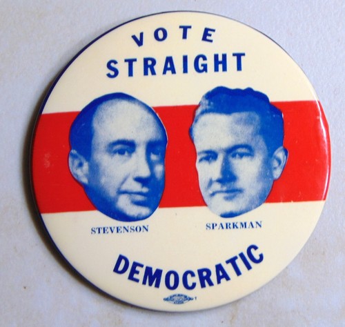 Adlai Stevenson 1952 LARGE campaign pin button political | eBay