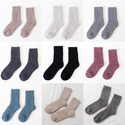 Men Women Wool Cashmere Crew Socks Dress Thick Thermal Boot Warm Soft ...