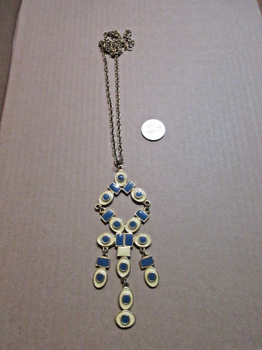 RETRO MOD HIPPY 60S CHUNKY ENAMEL DROP NECKLACE | eBay
